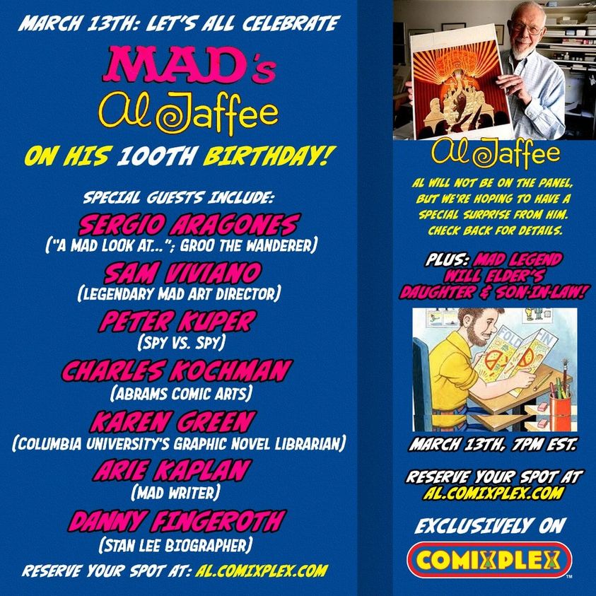 Celebrate Al Jaffee’s 100th Birthday Virtually – COMICON